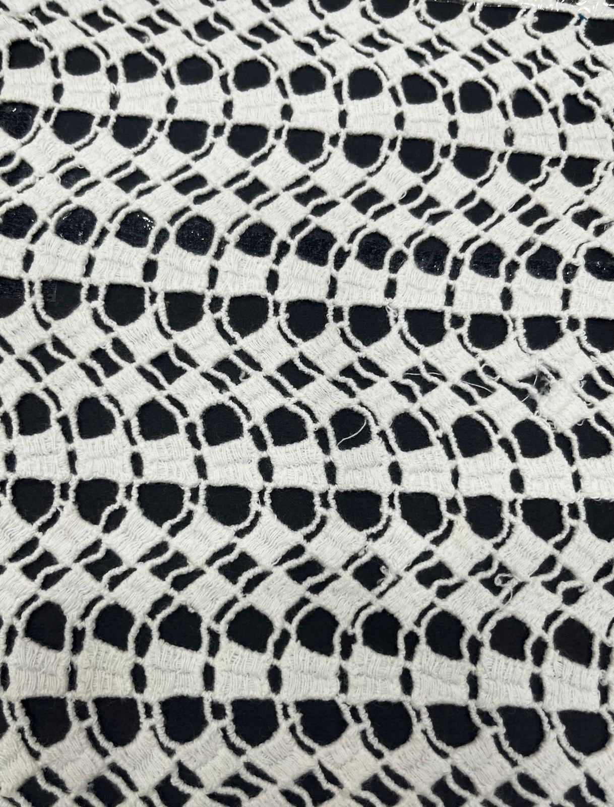 Wave Grid – Premium 44” Pure Cotton GPO Lace Fabric – ThreadnThan